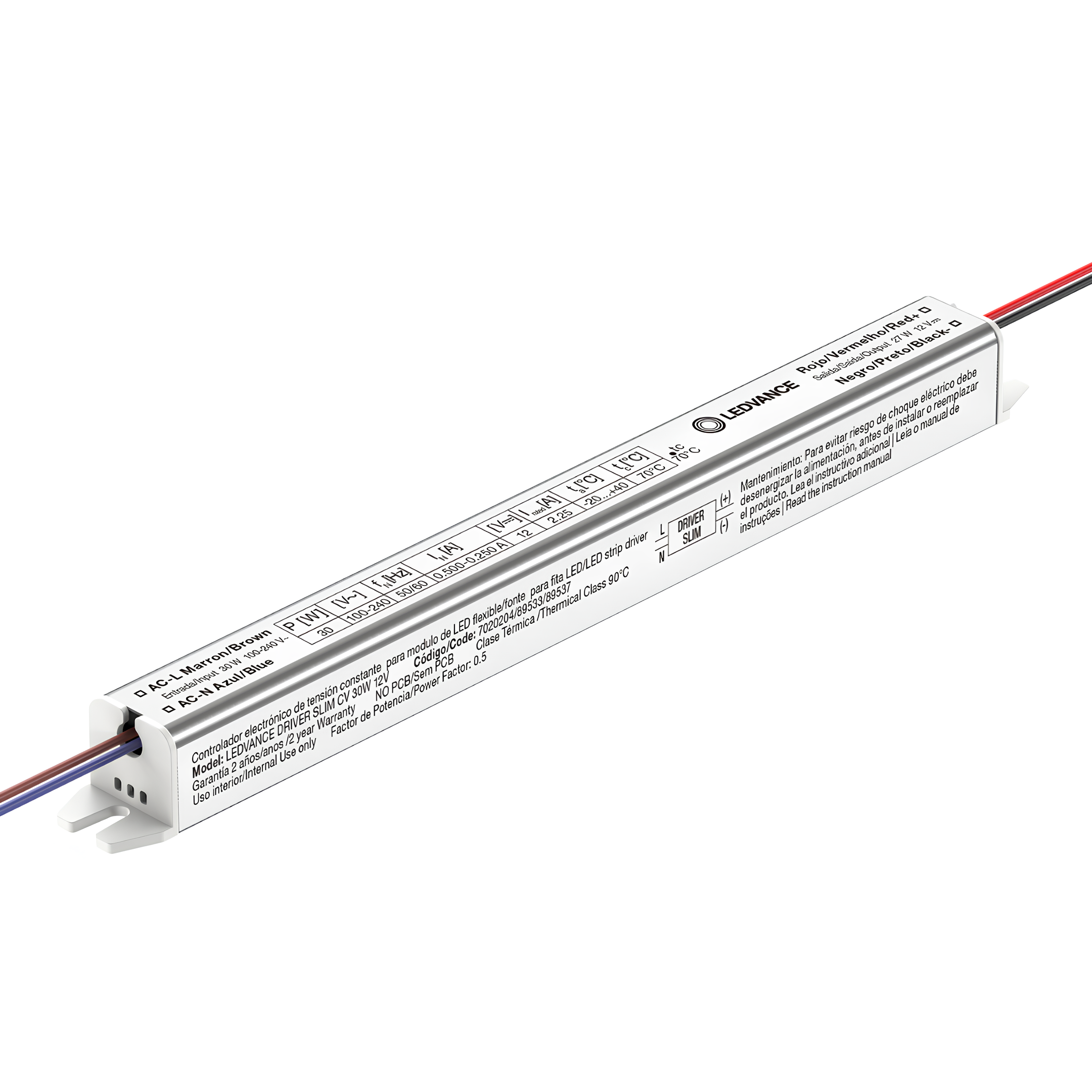 Driver Slim Para Fita Led 30W 12V Ip20 Bivolt Ledvance