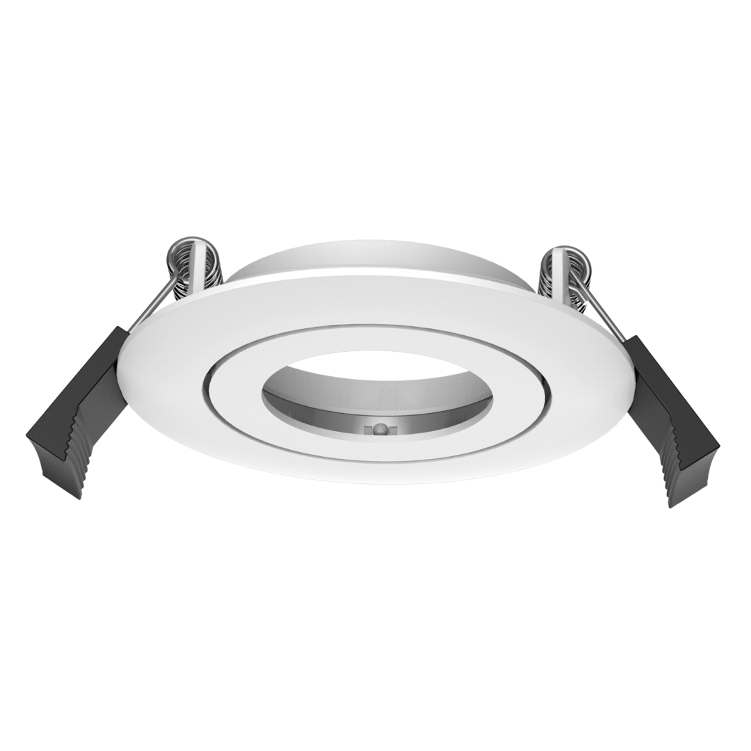 Luminaria Embutir Spotlight Modular Rebatido Redondo Branco Ø95 par16 ...