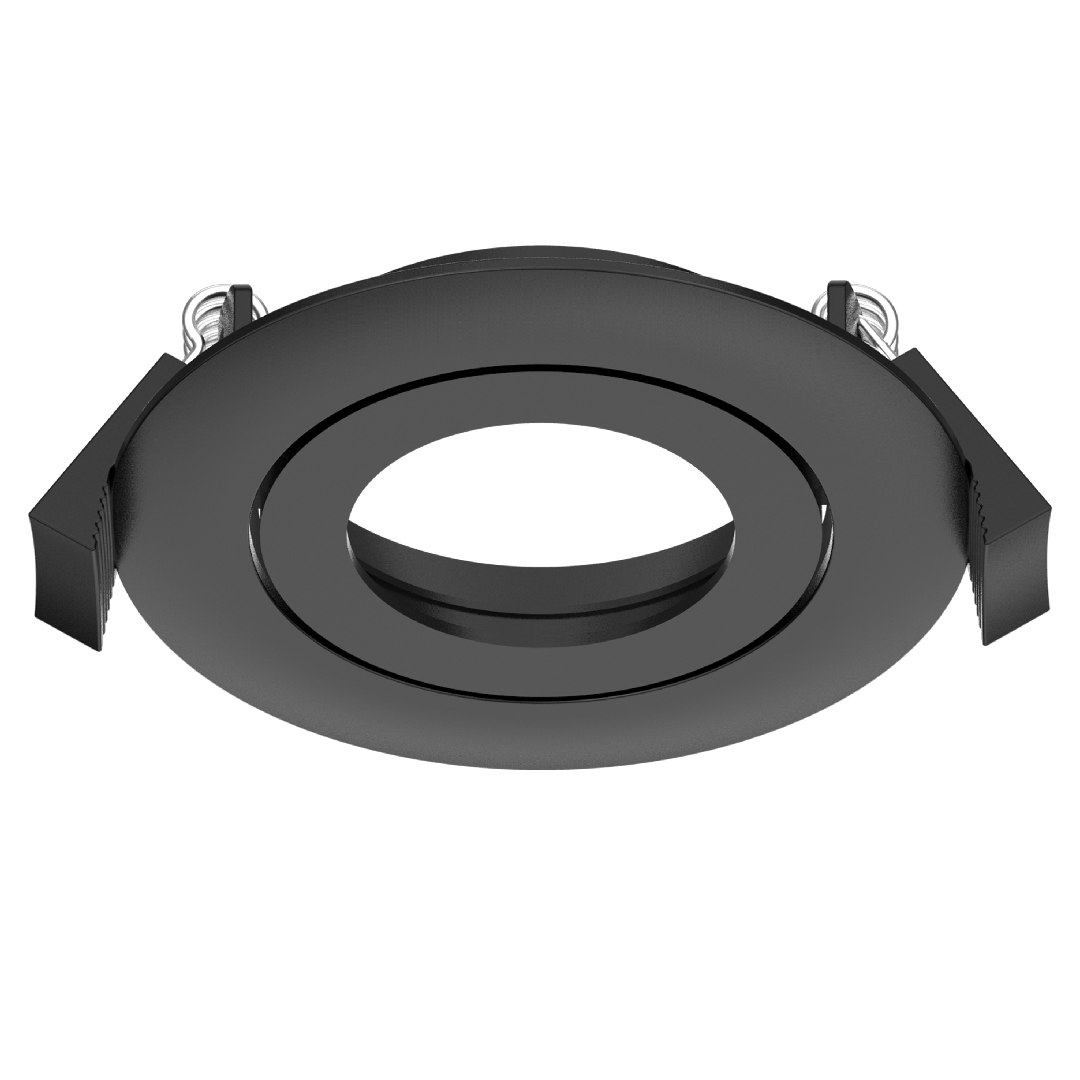 Luminaria Embutir Spotlight Modular Rebatido Redondo Preto Ø95 Par16 ...