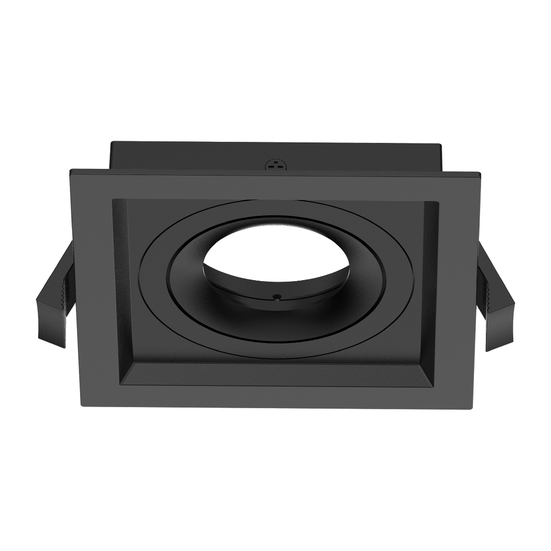 Luminaria Embutir Spotlight Modular Recuado Rebatido Quadrado Preto Ø95 ...